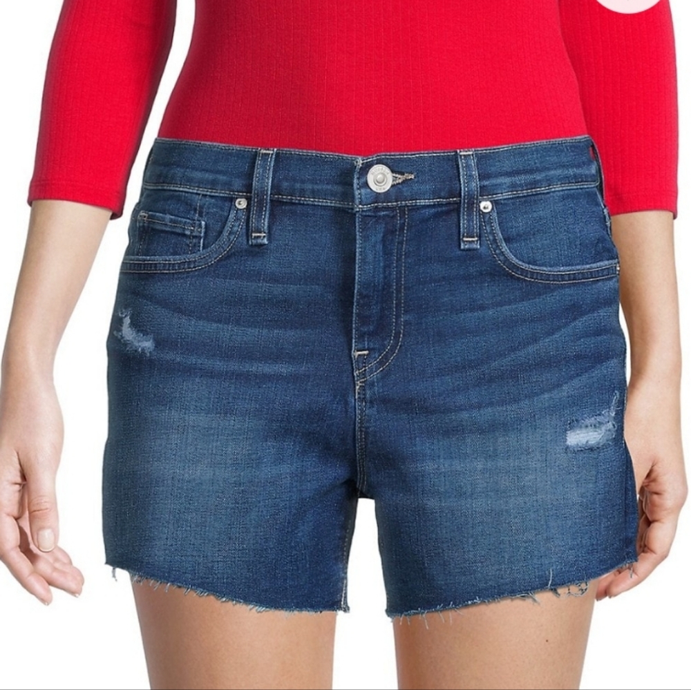 Hudson Gemma Cut-Off Mid Rise Women's Gemma Denim Blu… - Gem